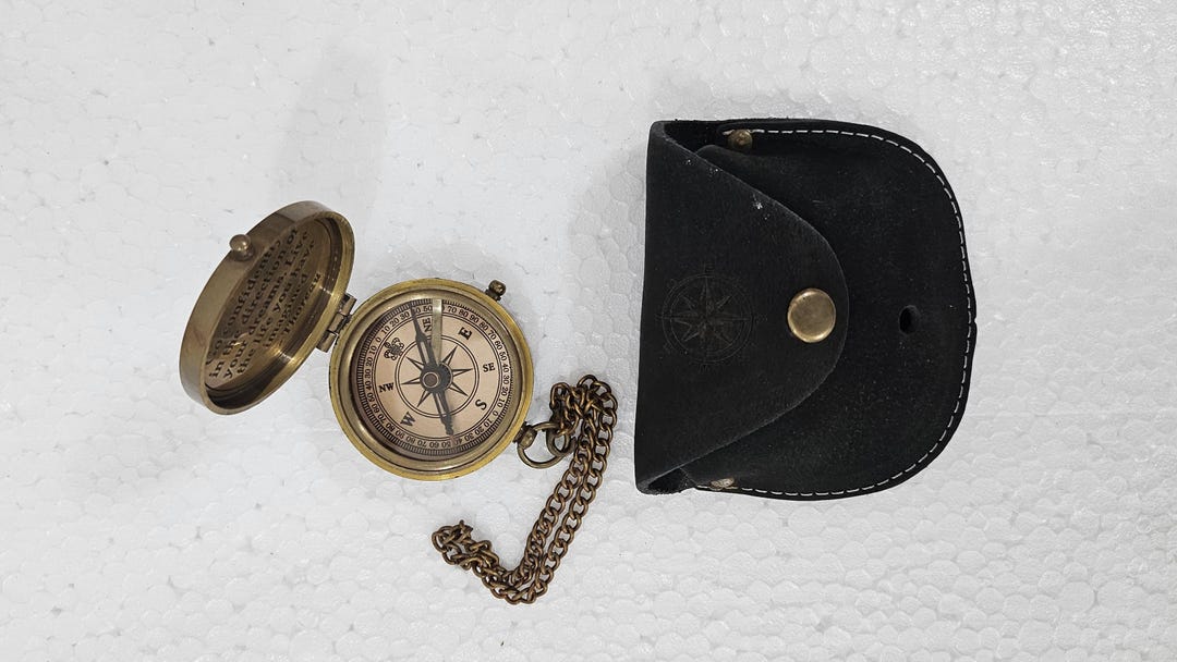 Brass WWII Military Compass: British Prismatic Pocket Compass With ...