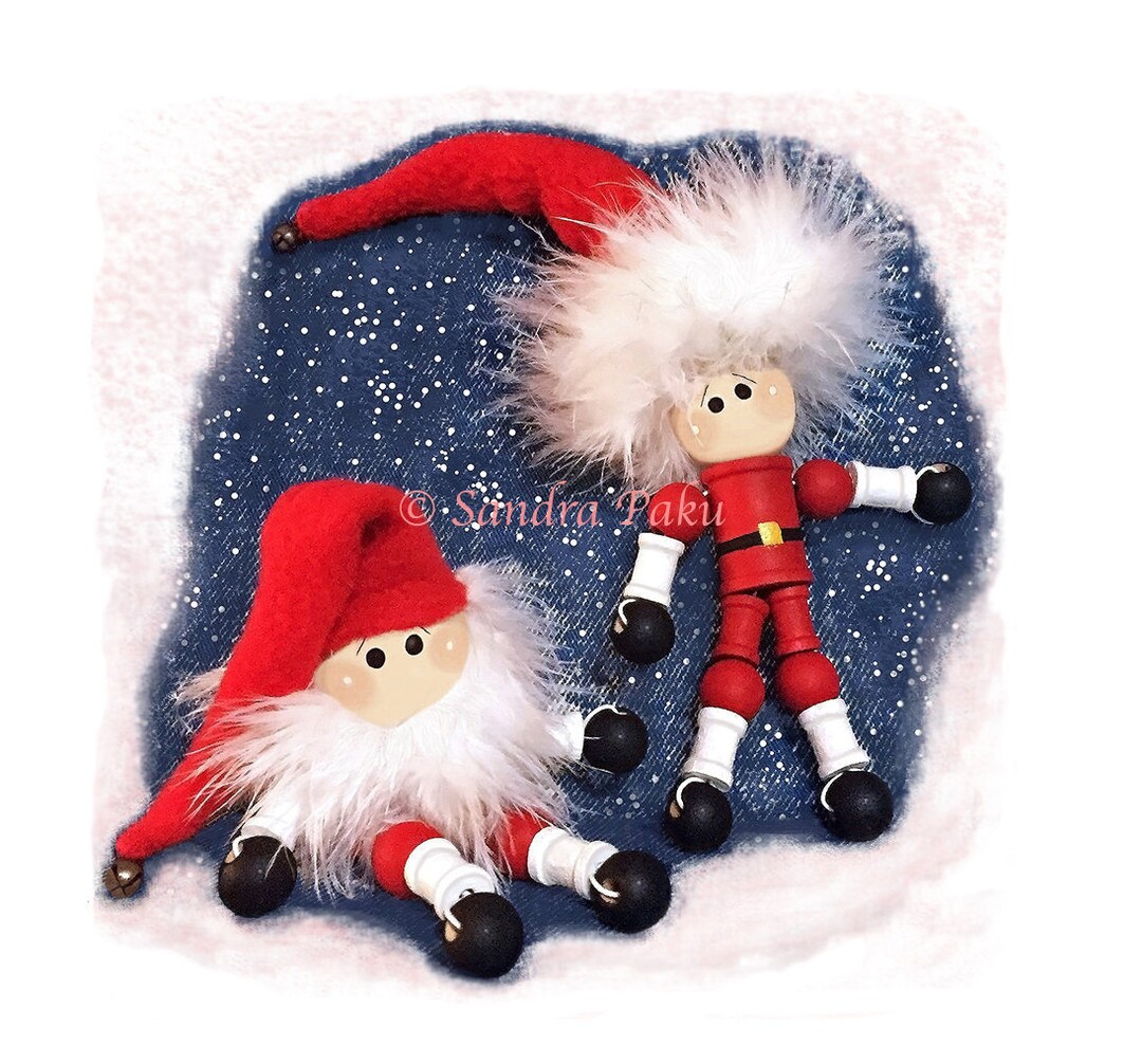 E-pattern, Winter Craft, Santa Spools, Instructional Painting Pattern ...