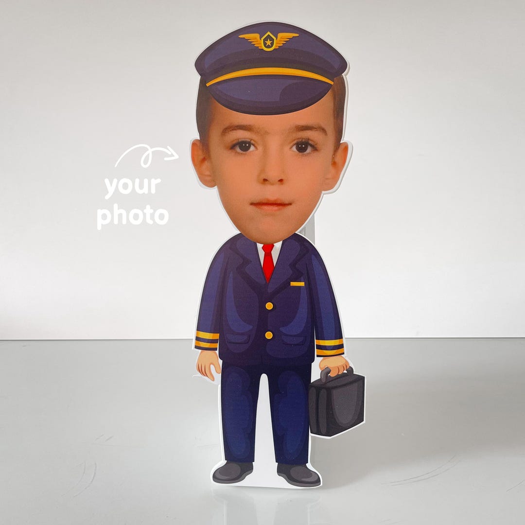 Custom Photo Pilot, Personalized Party Decor, Airplane Party Decor ...