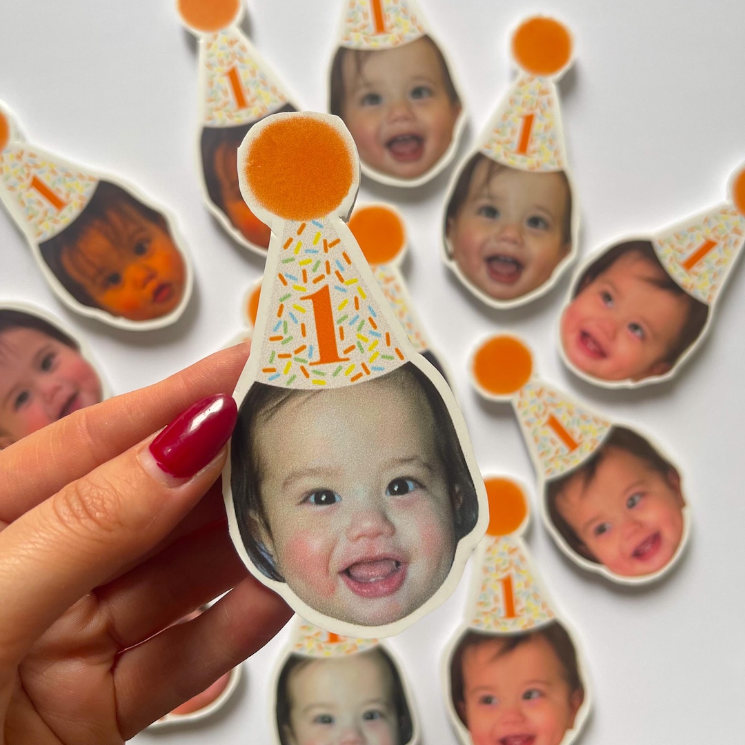 1st Birthday Favors, Baby Photo Birthday Magnet Souvenir, Birthday ...