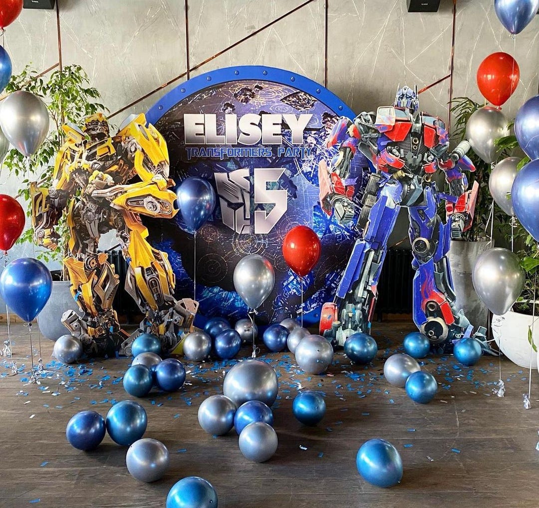 Transformers Birthday Party Props, Optimus Prime Theme Birthday Cutout ...