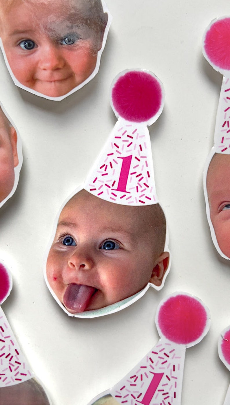 1st Birthday Favors, Baby Photo Birthday Magnet Favors, Birthday Party ...