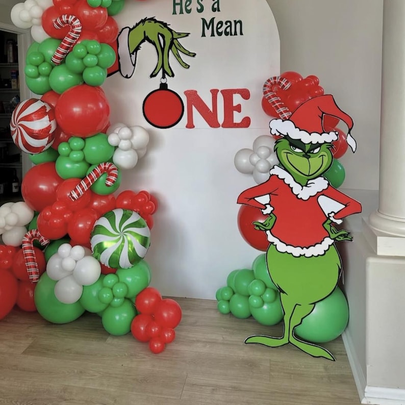 Grinch Holiday Yard Sign, Huge Grinch Christmas Standee, Christmas ...