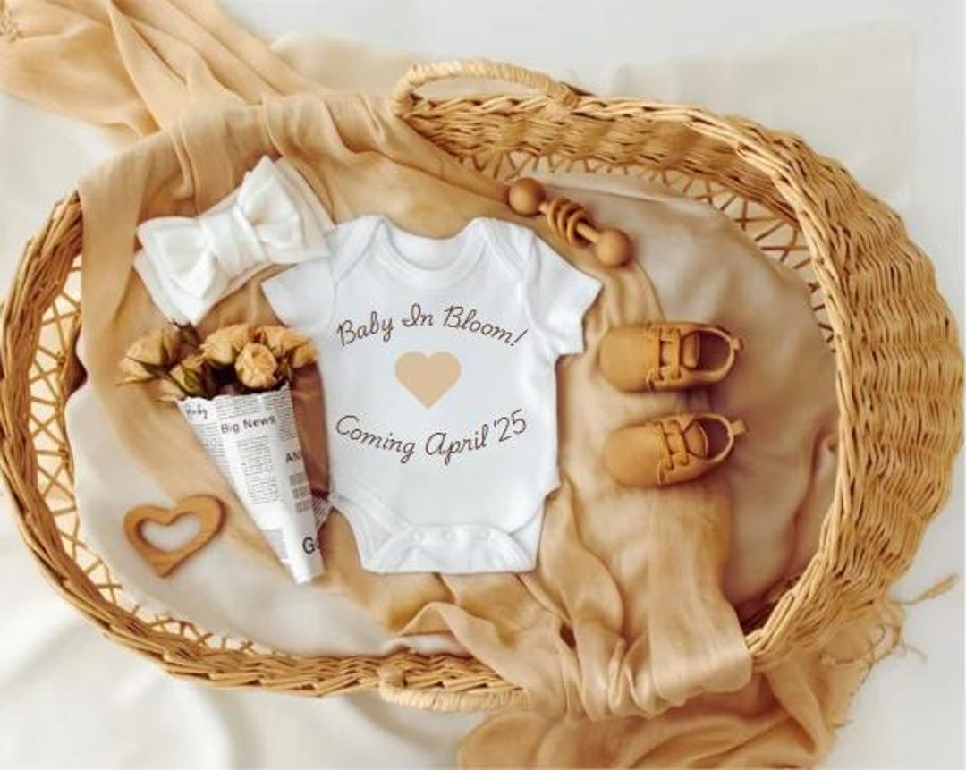 Baby in Bloom Announcement - Etsy