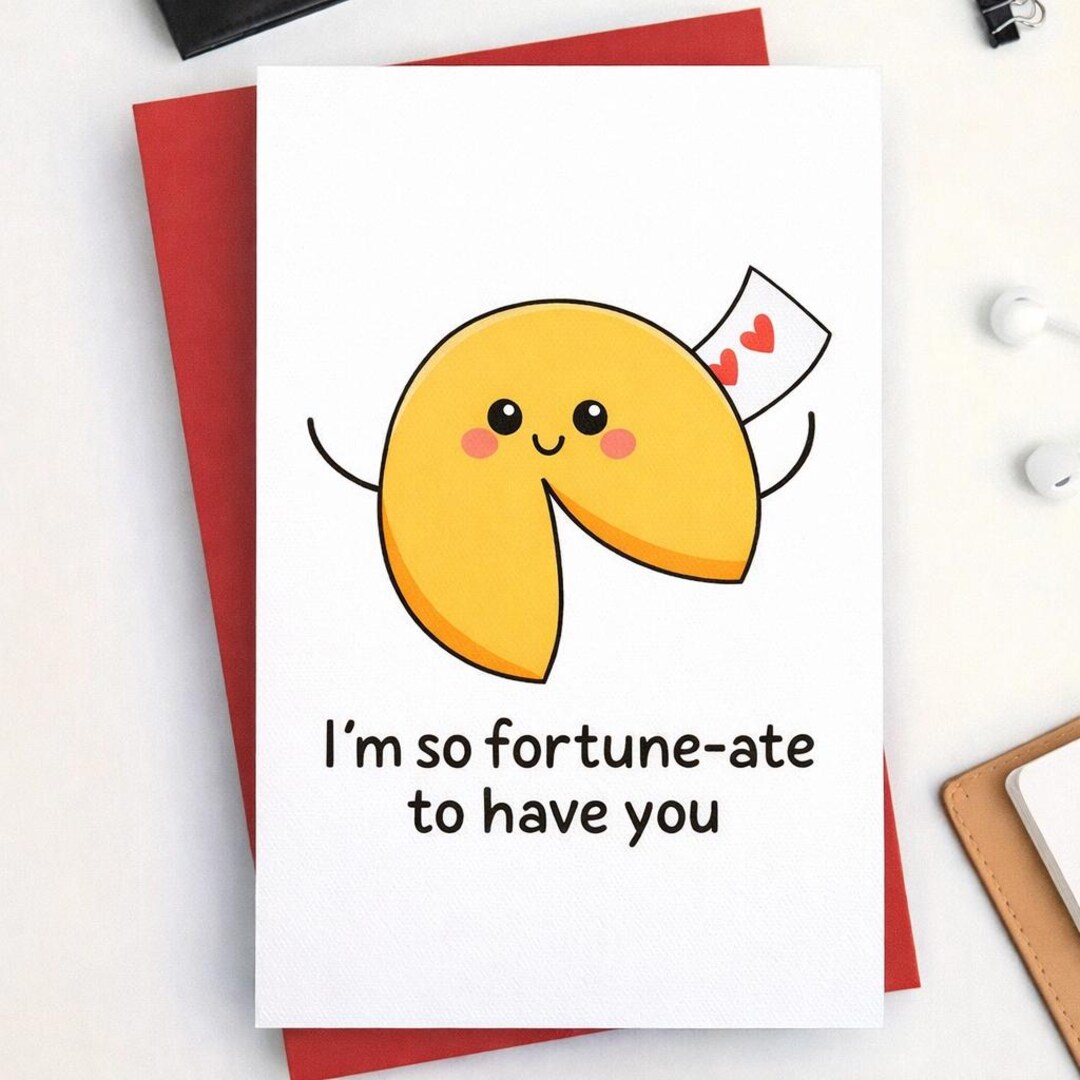 Fortune Cookie Anniversary Card, Pun Valentine's Day Gift - Etsy