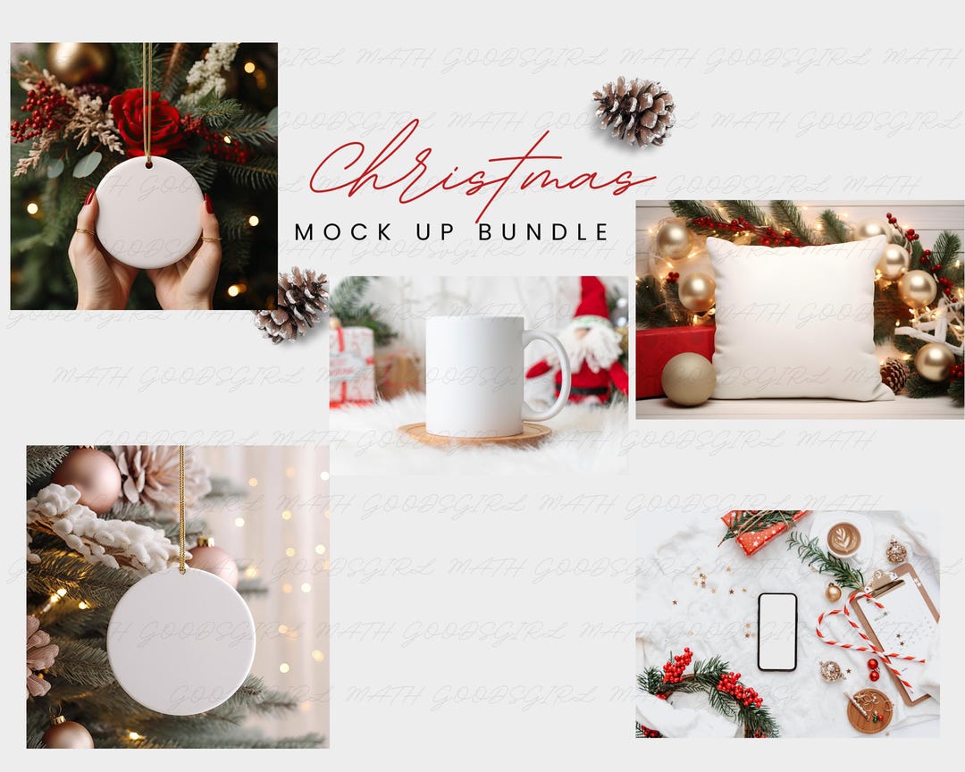 Christmas Variety Mock up Bundle Png, Ornament Mock up Png, Holiday ...