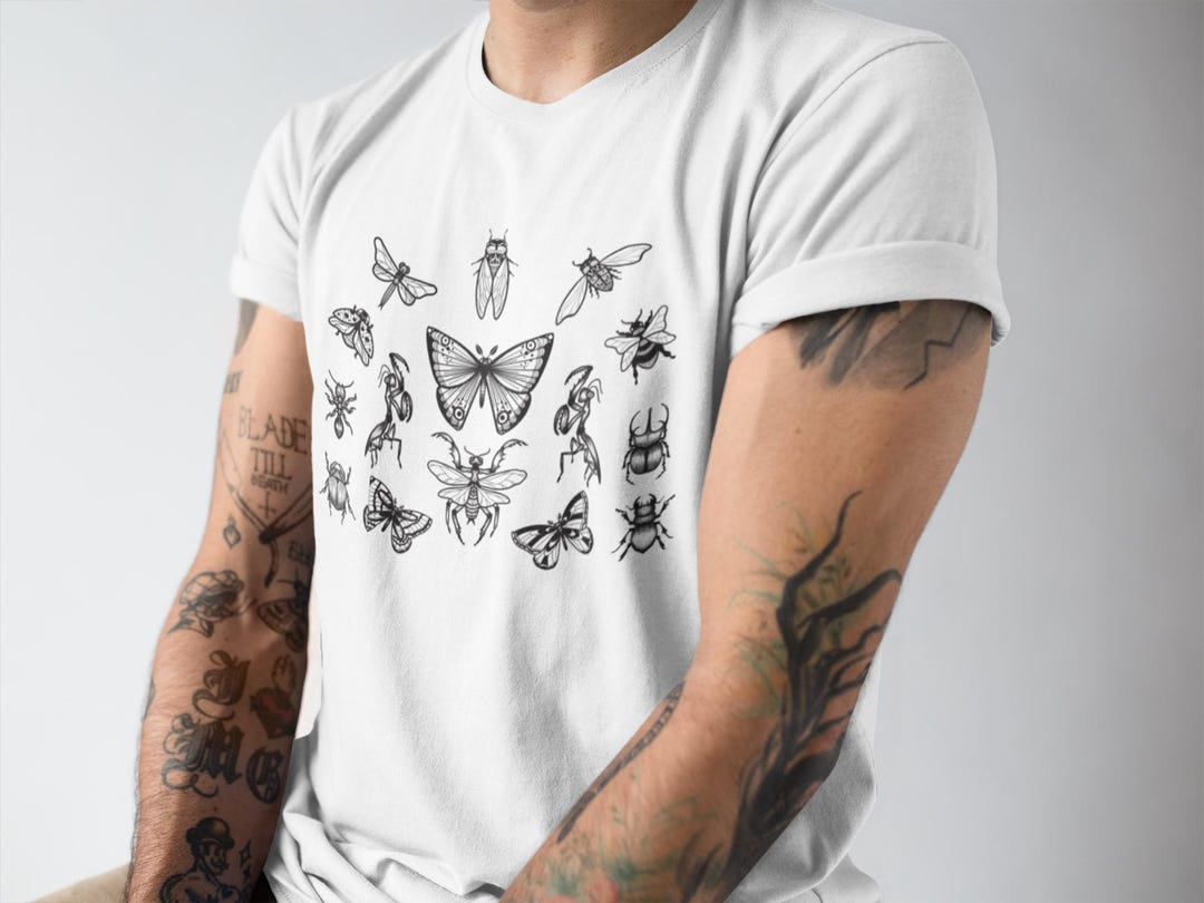 Entomology Insect Collage Multiple Bug Recycled Unisex Staple Eco T ...