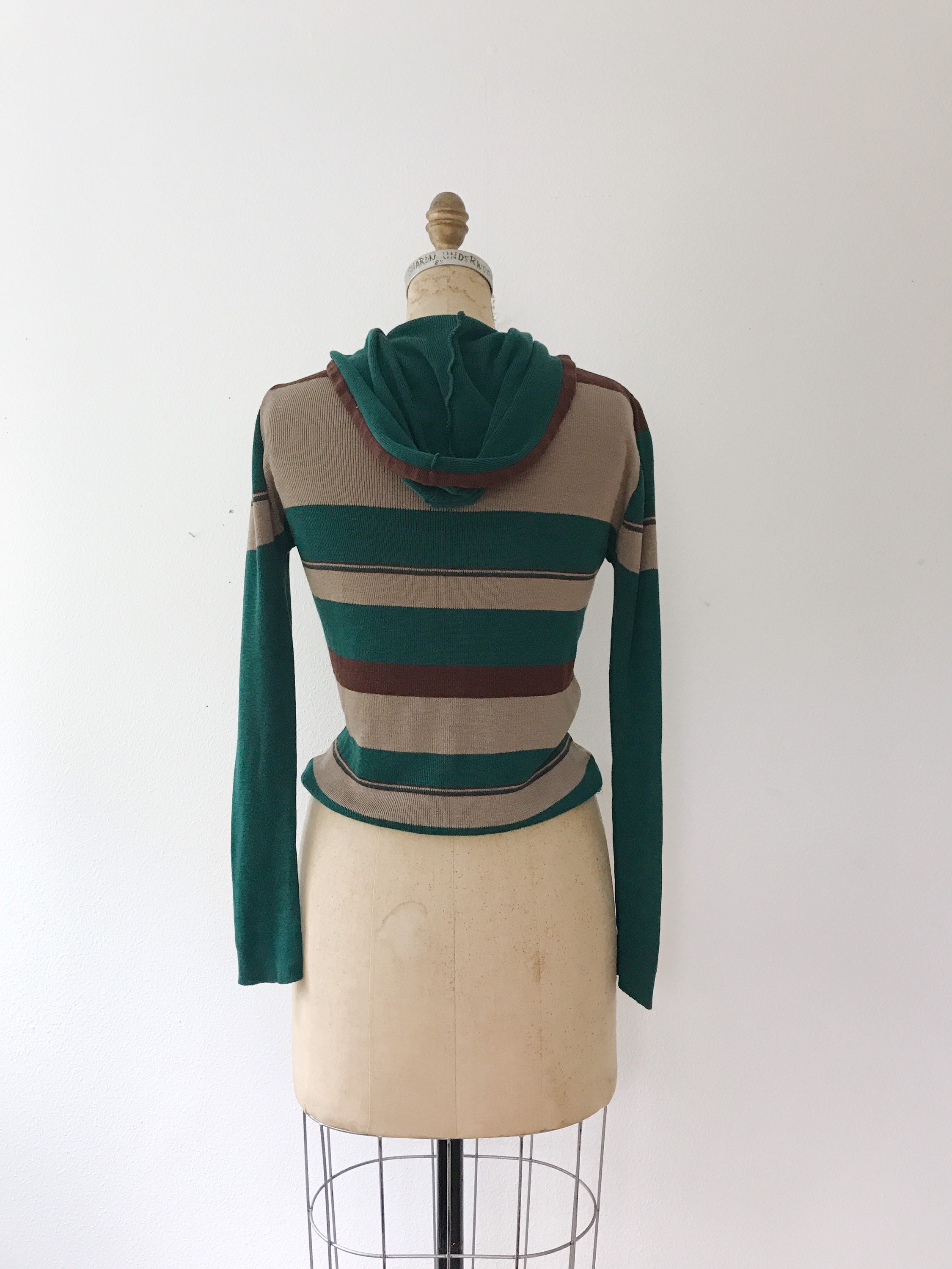 reserved for LISA vintage hooded sweater / vintage striped sweater ...