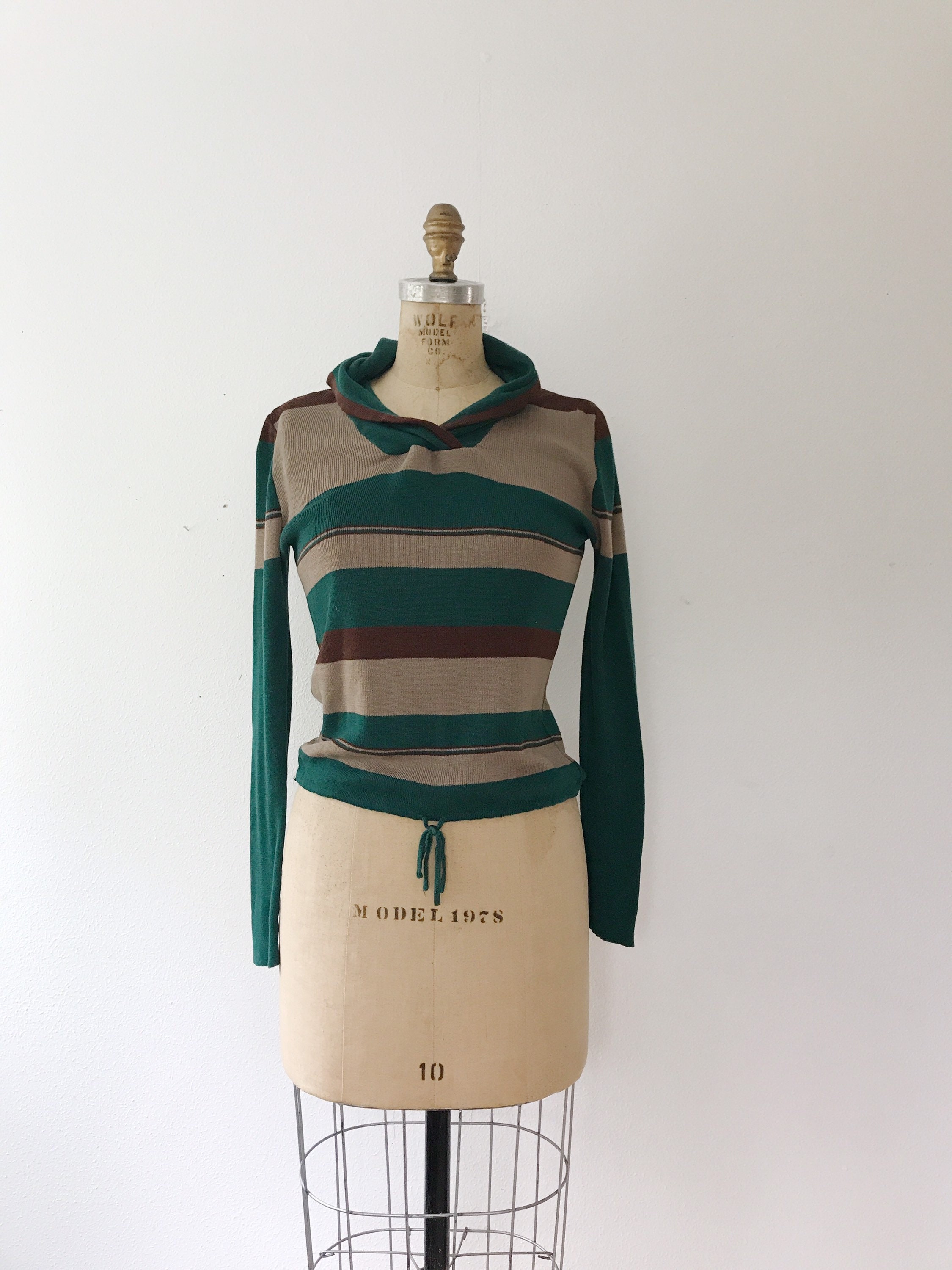 reserved for LISA vintage hooded sweater / vintage striped sweater ...
