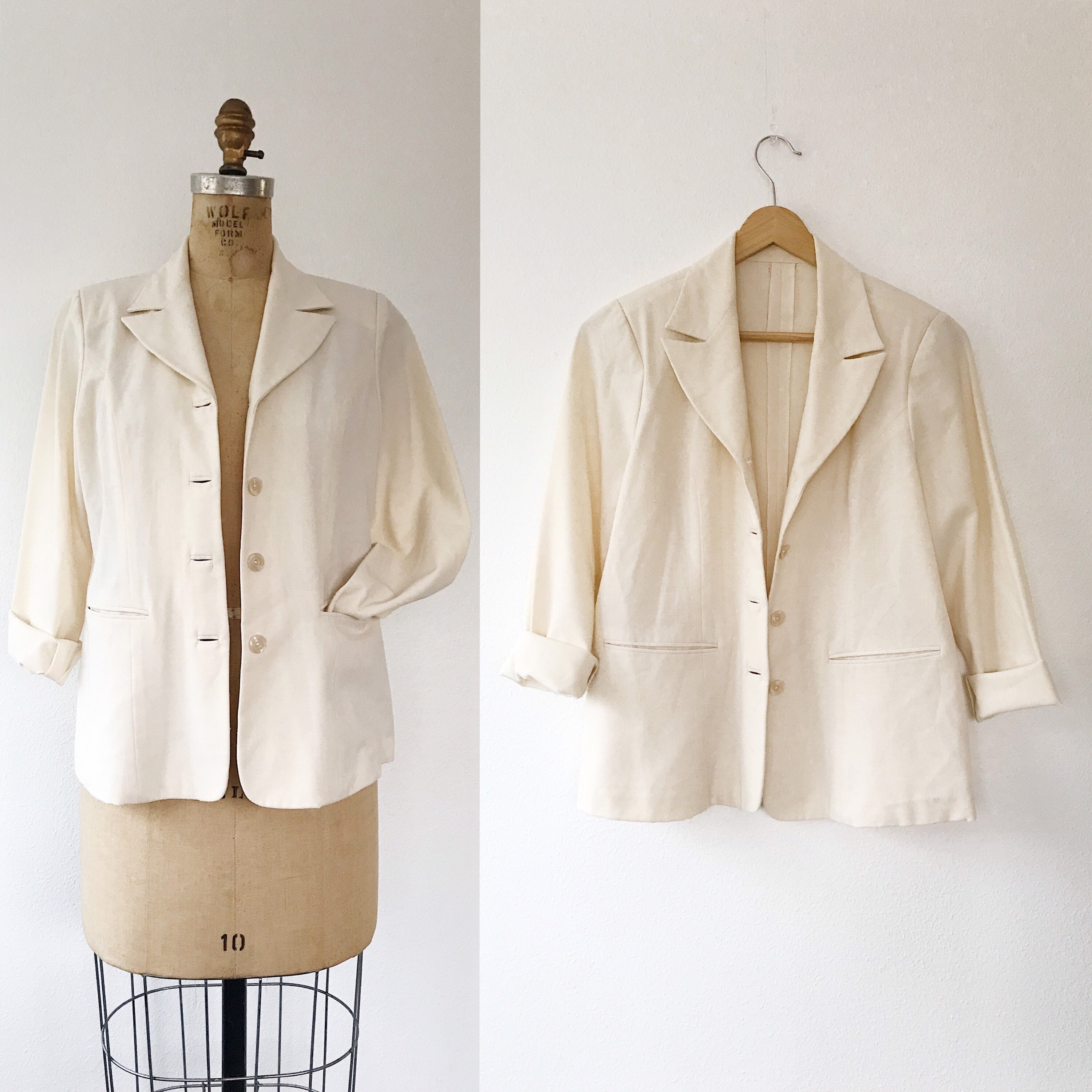 SALE vintage blazer / 90s blazer / Cropped Spring blazer