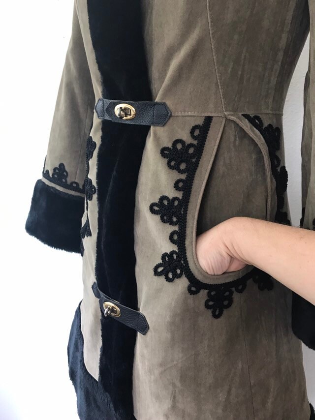 70s vintage coat / faux fur coat / Veruschka coat
