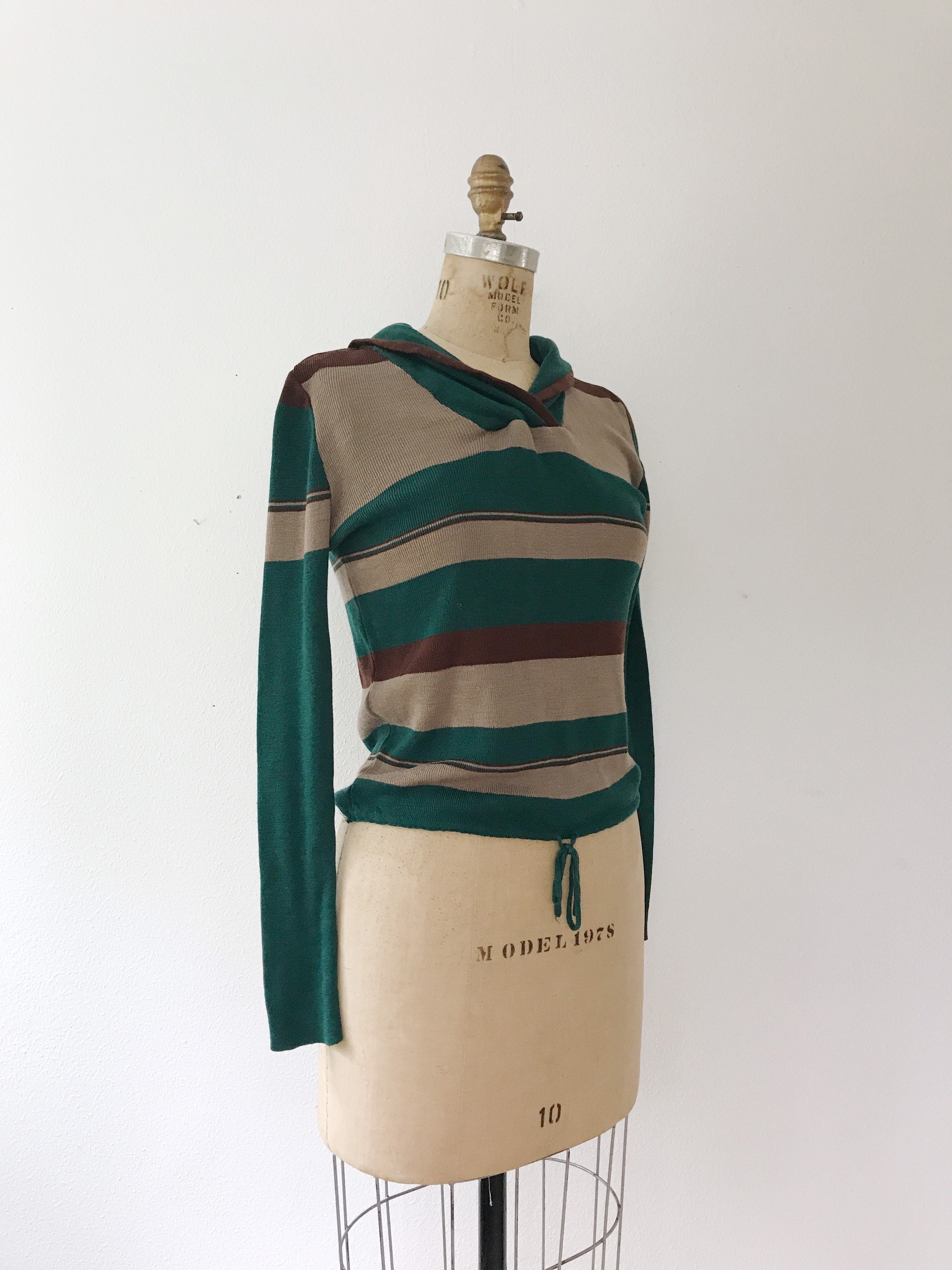 reserved for LISA vintage hooded sweater / vintage striped sweater ...