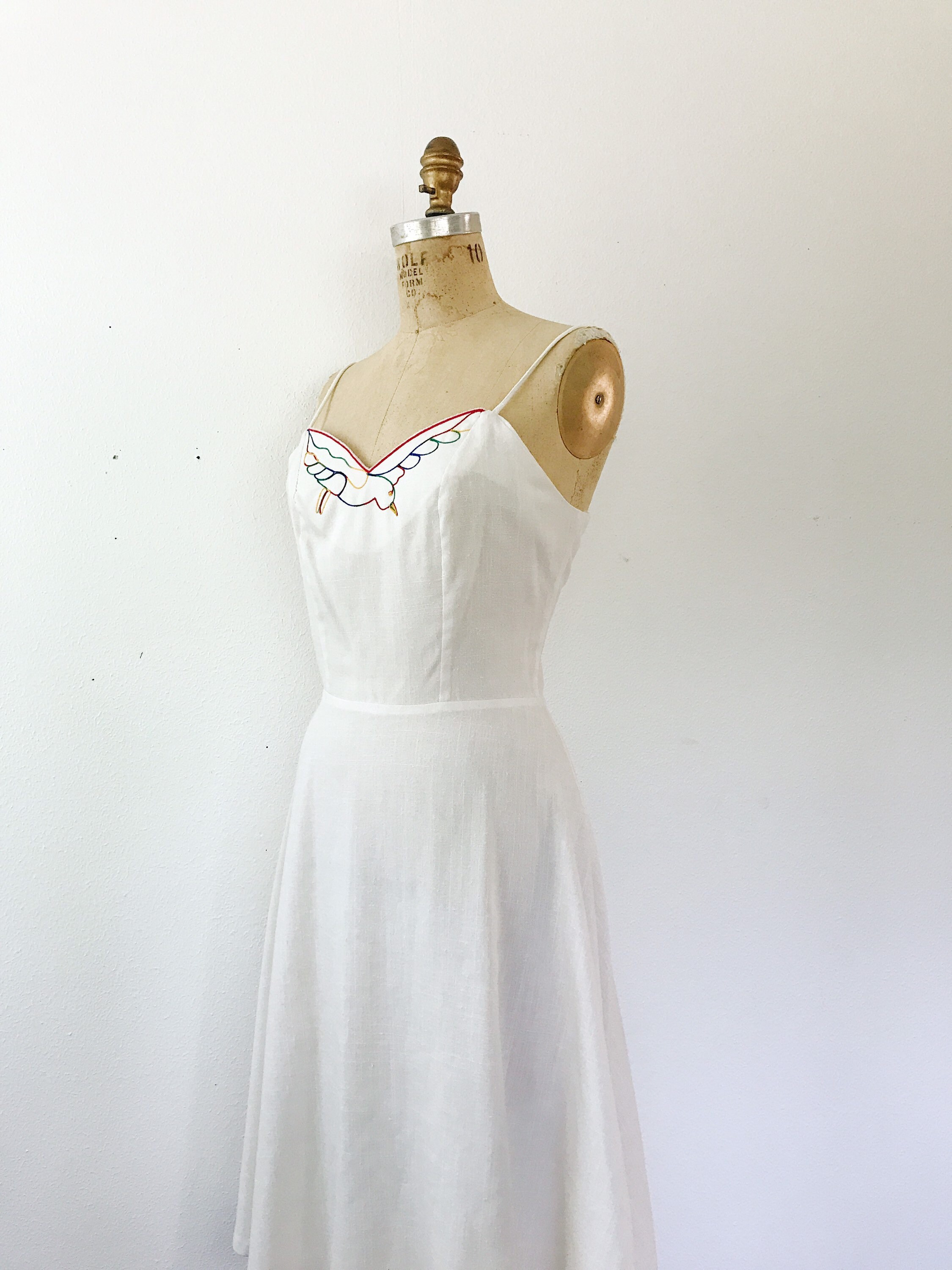 In Flight dress / vintage sundress / 70s vintage dress