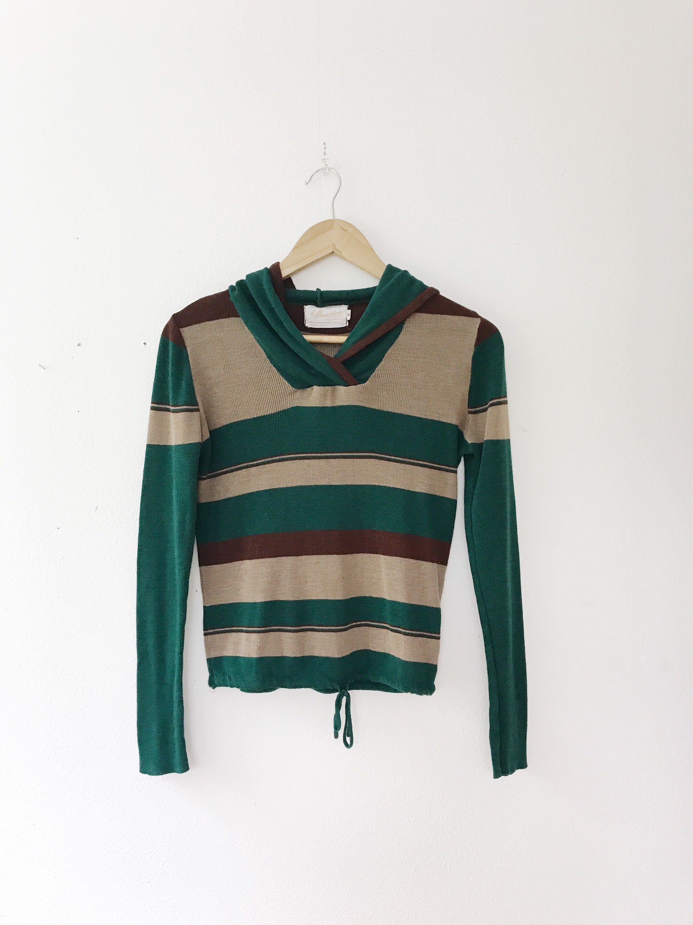 reserved for LISA vintage hooded sweater / vintage striped sweater ...