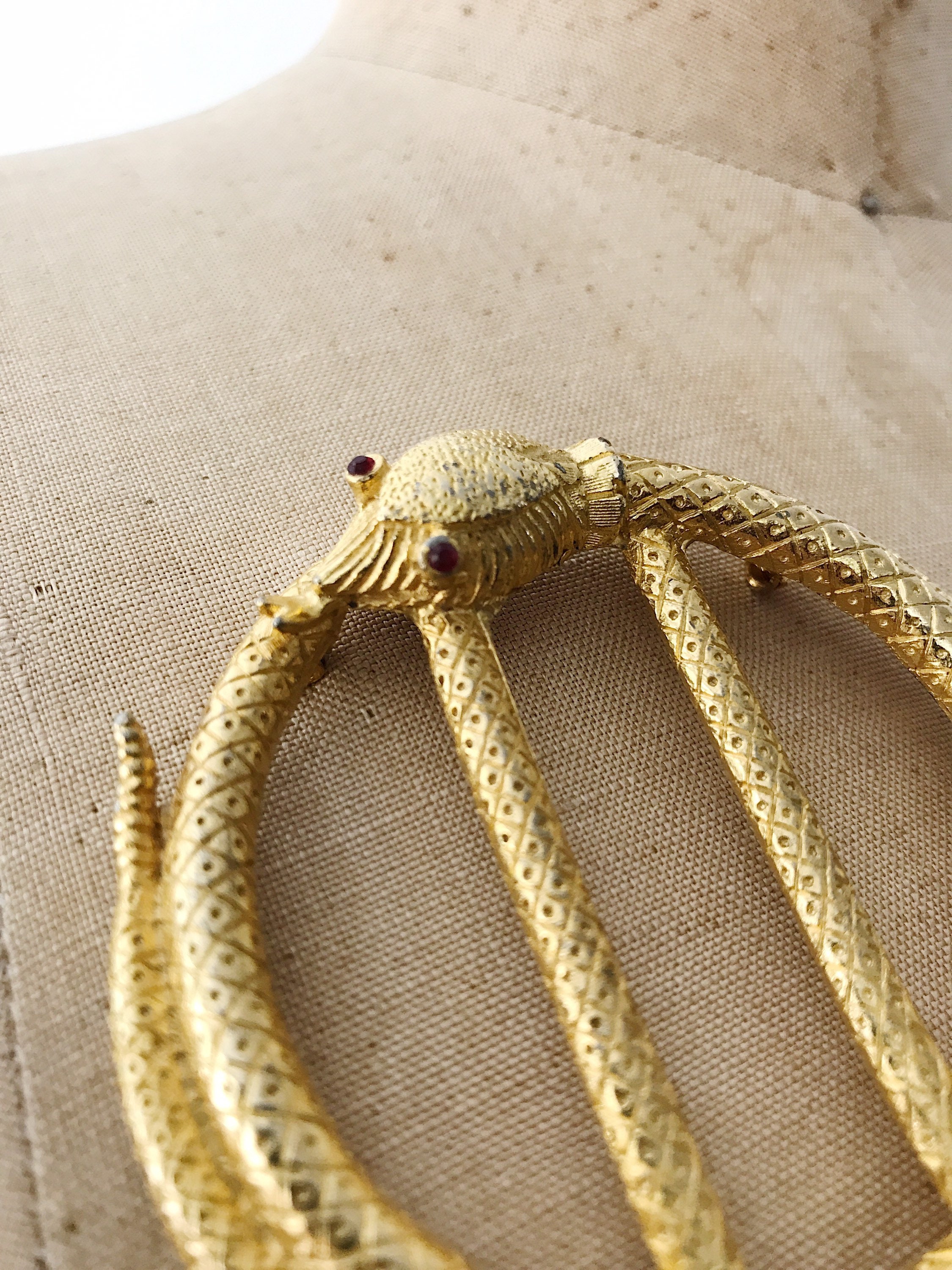 vintage brooch / snake brooch / Snake Sash pin