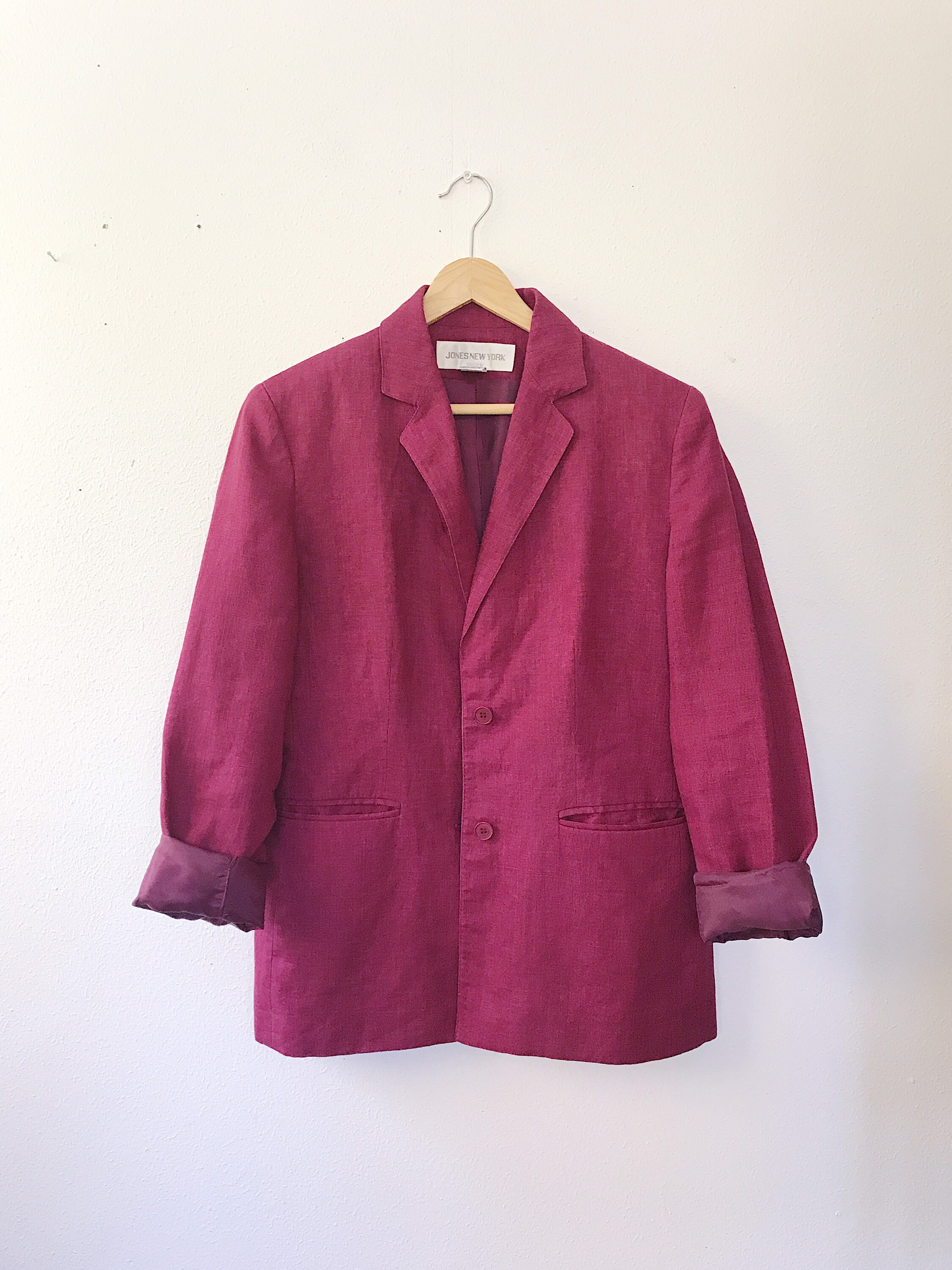 Linen Blazer / vintage blazer / 90s linen jacket
