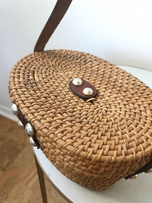 1950s basket bag / vintage basket purse / Jana basket purse