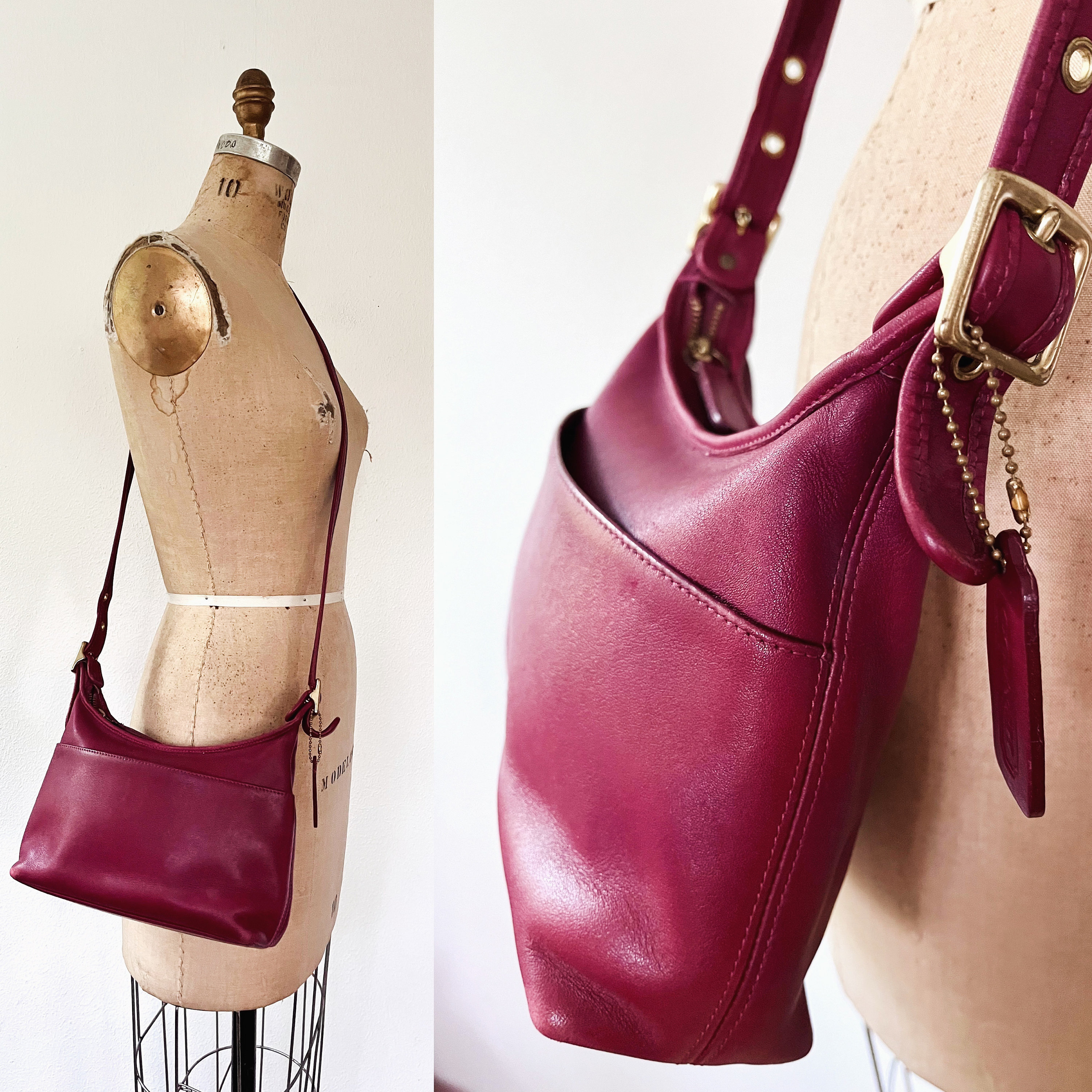 vintage Coach purse / red leather Coach / Coach Legacy Zip vintage Coach purse / red leather Coach / Coach Legacy Zip