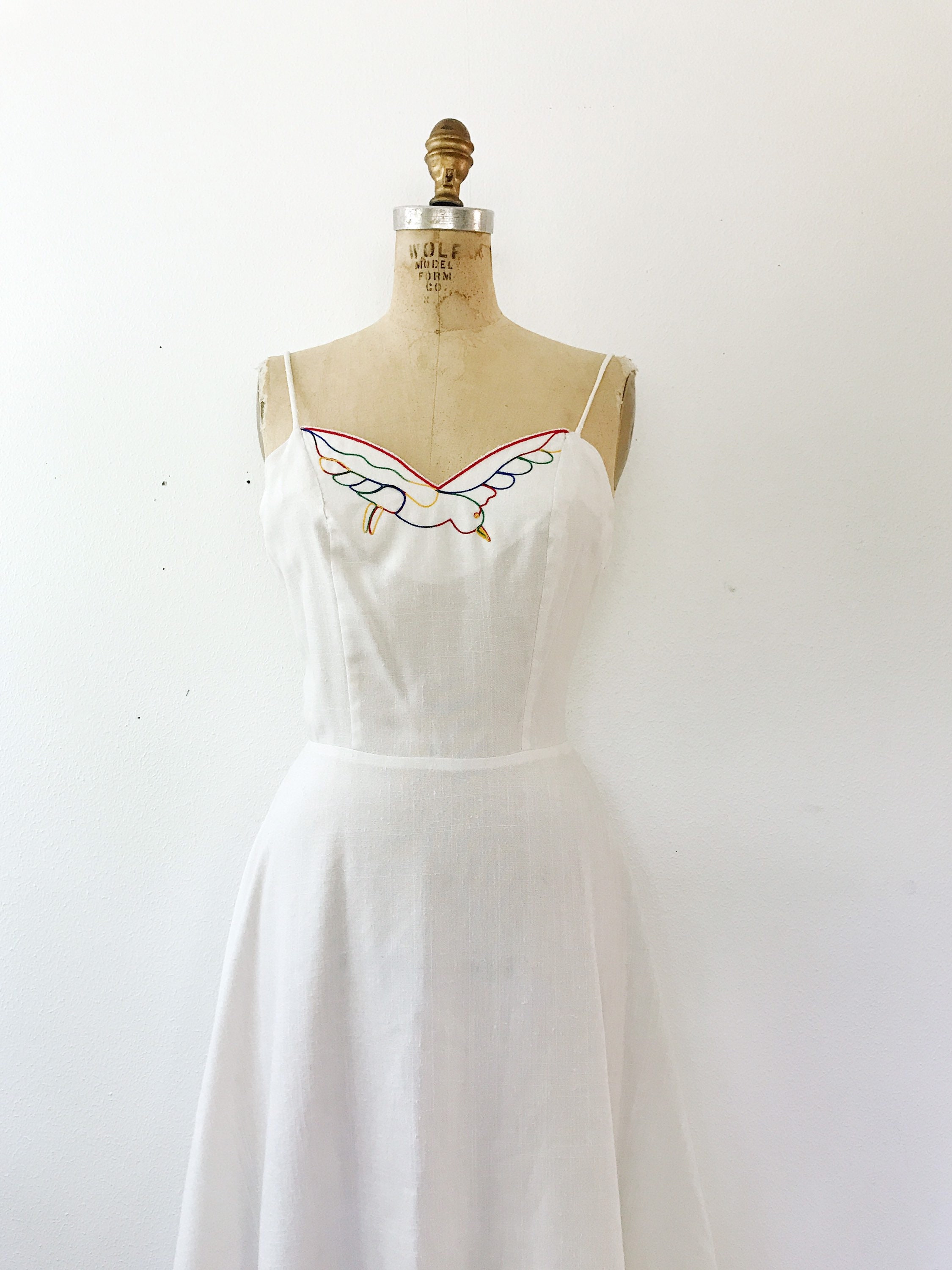 In Flight dress / vintage sundress / 70s vintage dress