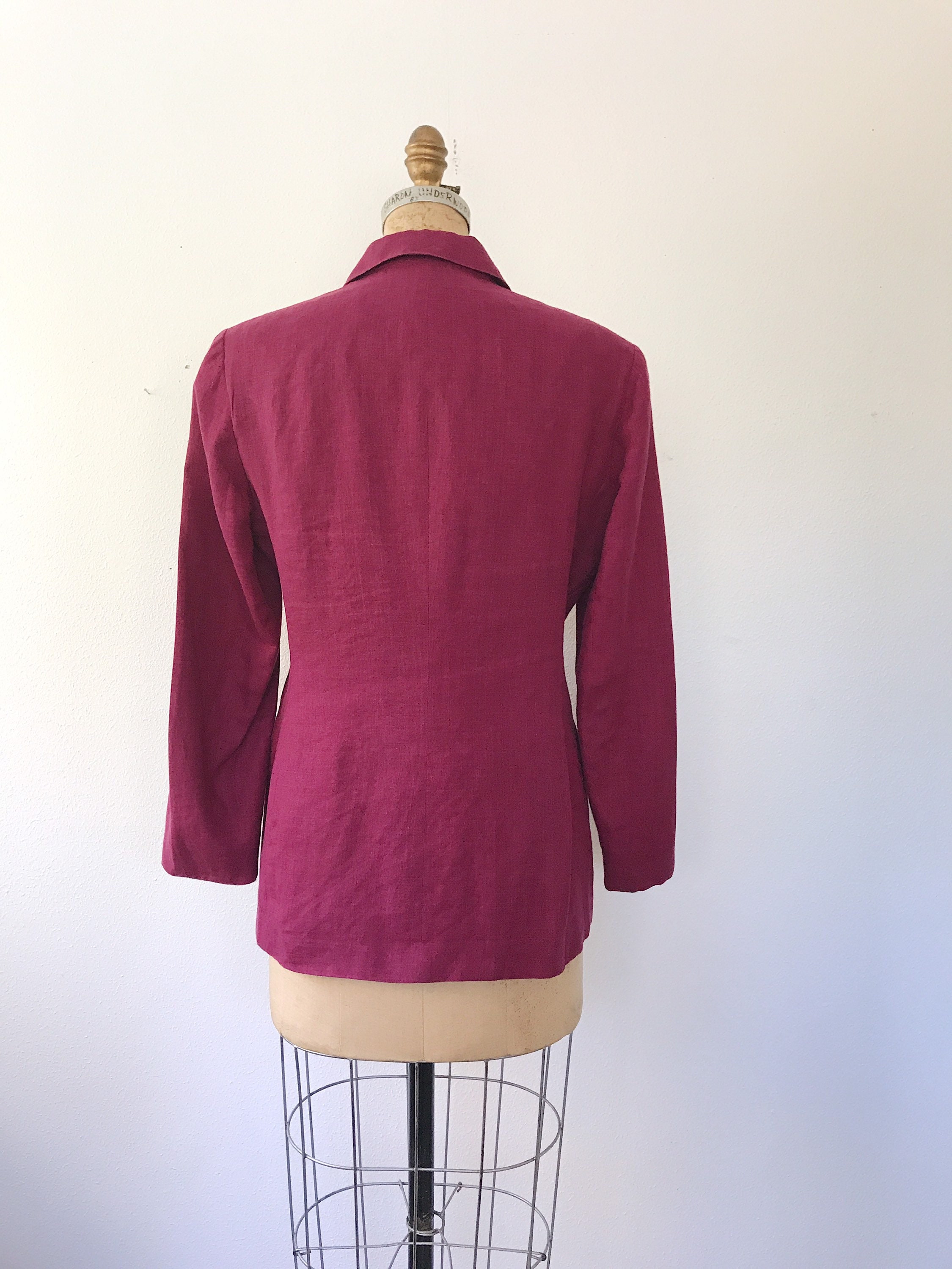 Linen Blazer / vintage blazer / 90s linen jacket