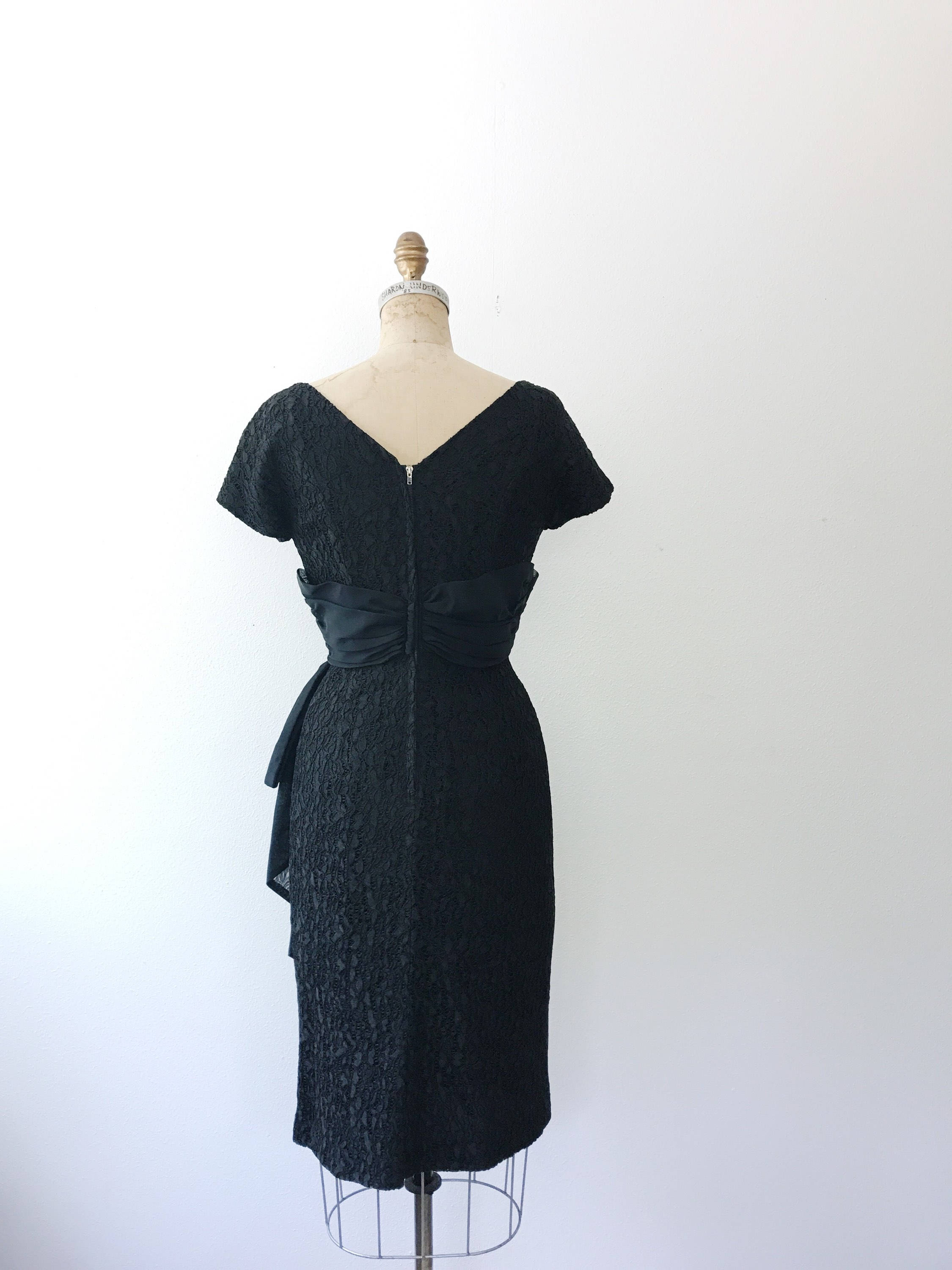 1950s dress / vintage cocktail dress / Evening Trellis dress