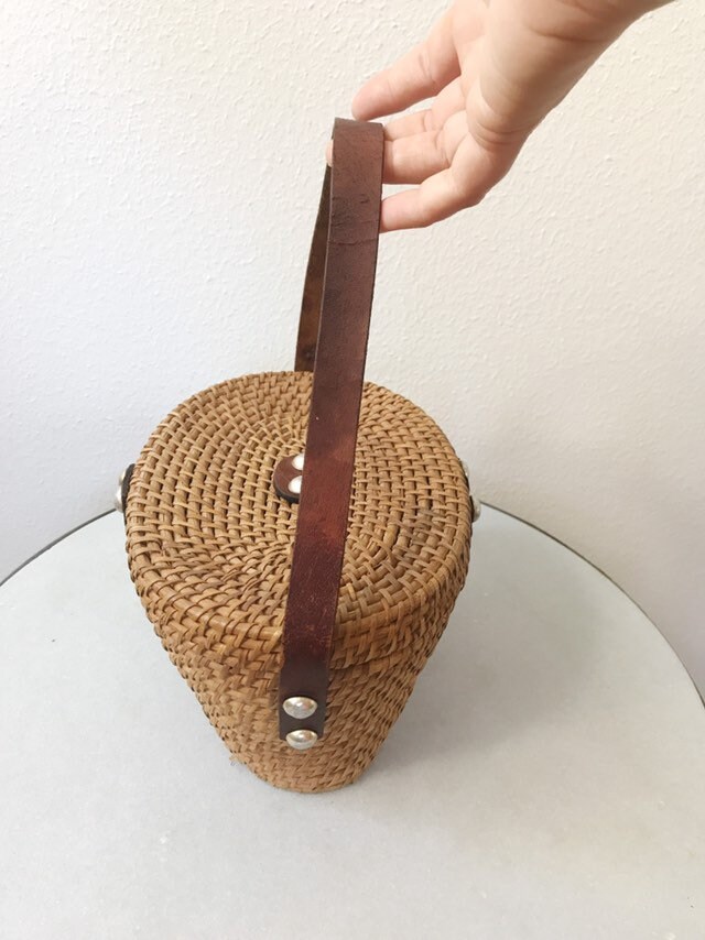 1950s basket bag / vintage basket purse / Jana basket purse