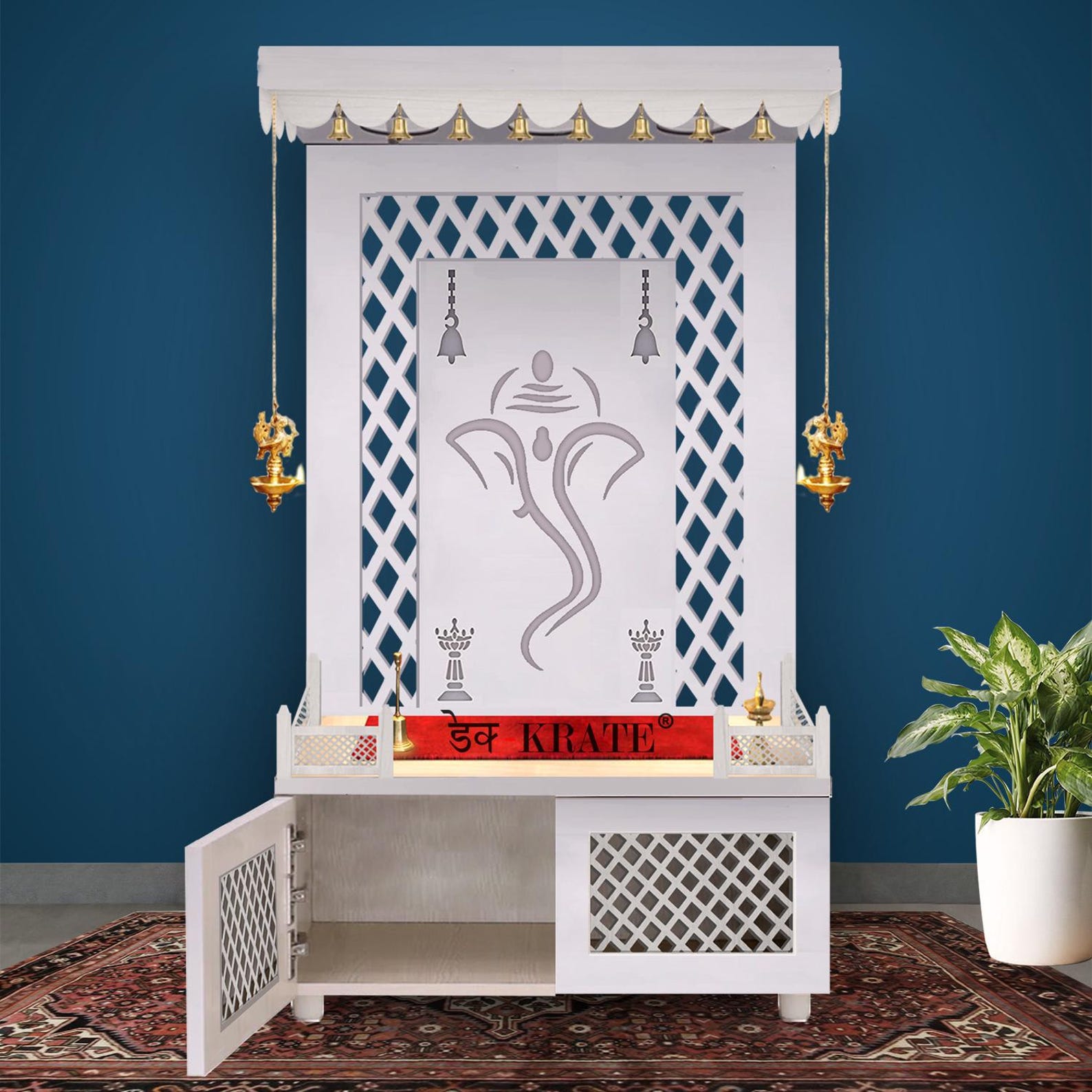 Wooden Temple White LED Light for Home and Officehome Templepuja ...