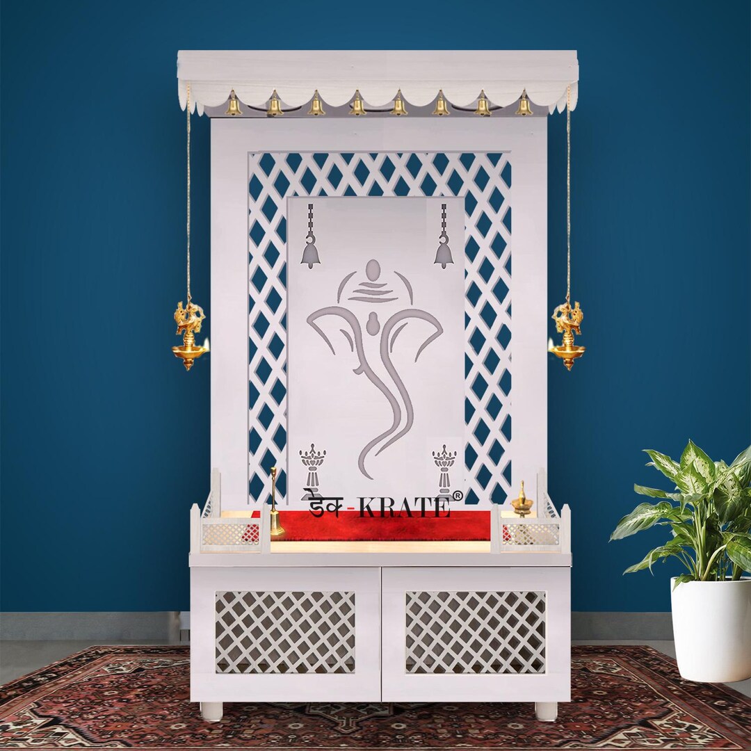 Wooden Temple White LED Light for Home and Officehome Templepuja ...