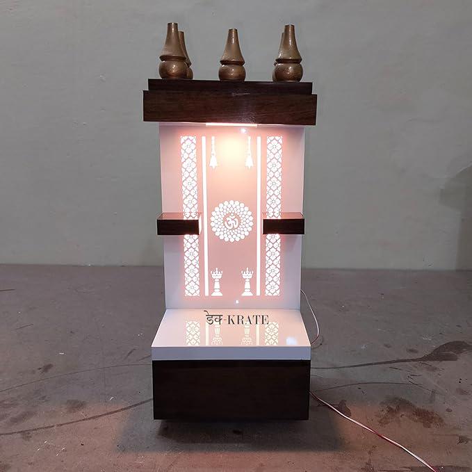 Decorate Wooden Temple White LED Light for Home and Office Home Temple ...