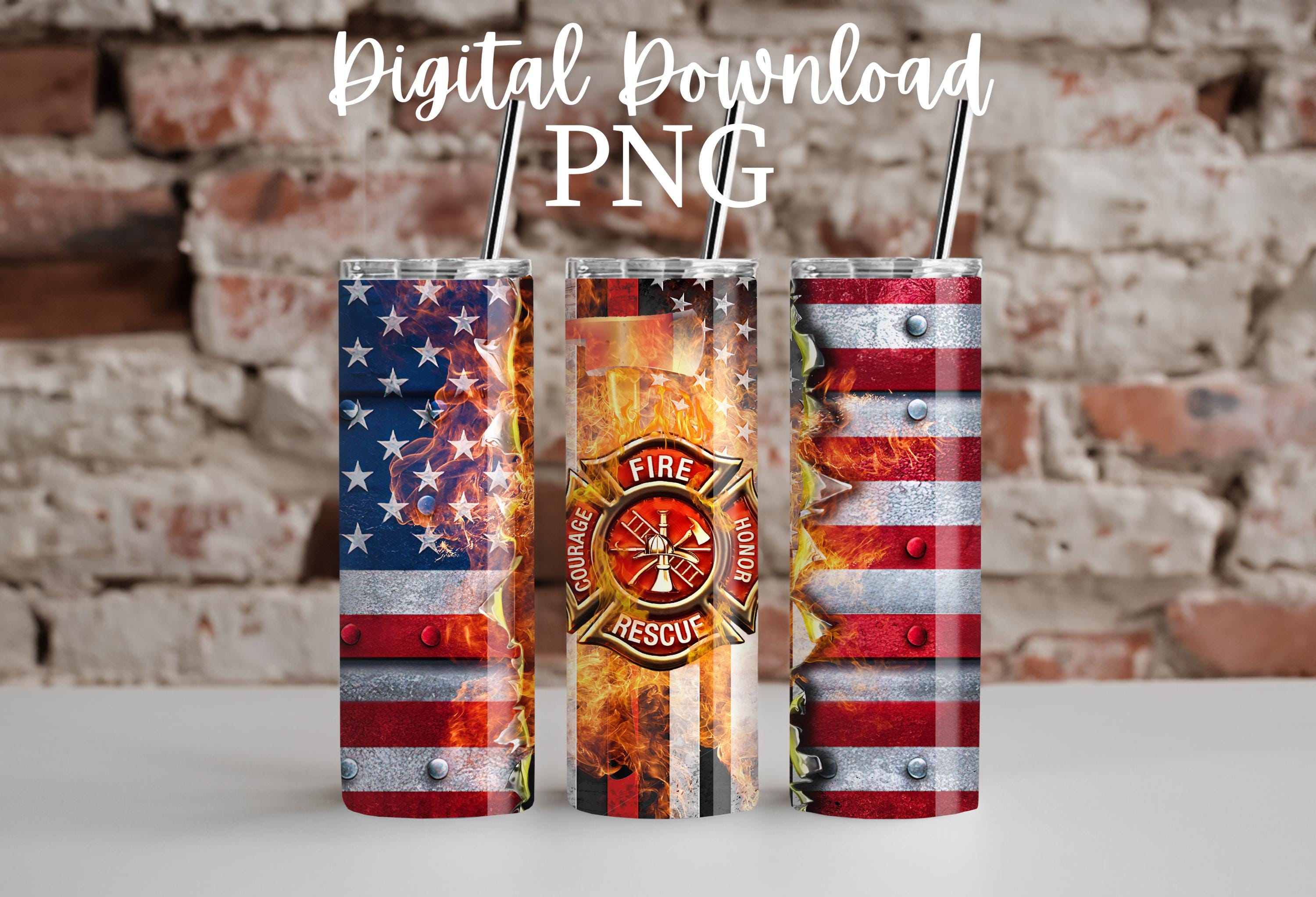 Fire Fighter Flag PNG, Digital Download, Honor Rescue Courage - Etsy