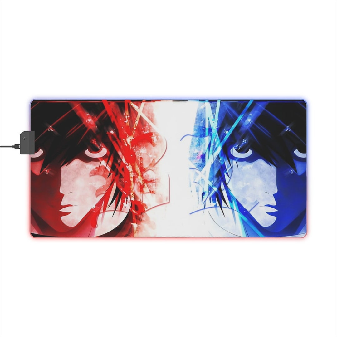 Death Note Mousepad Red Vs Blue Theme Intense Stare Anime Portrait ...