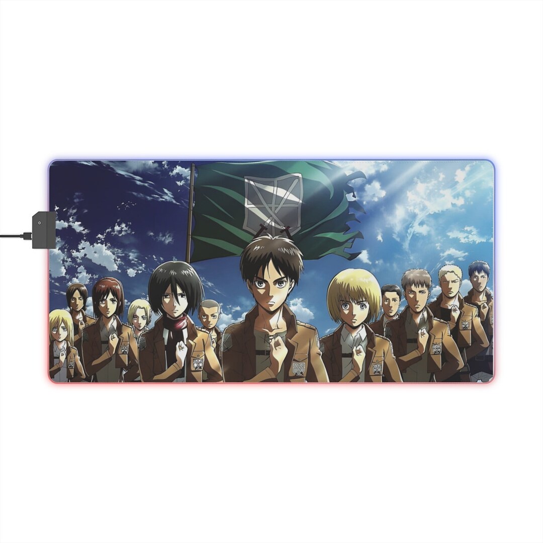 Attack on Titan Mousepad Eren Yeager Survey Corps Anime Mikasa Ackerman ...