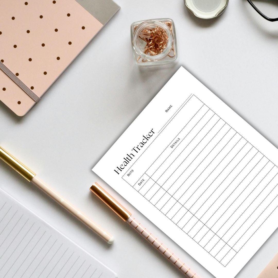 Medical Tracker for Planner Printable Health Tracker Medication Tracker ...