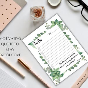 Minimalist to Do List Check List Minimalist Daily Planner Greenery ...