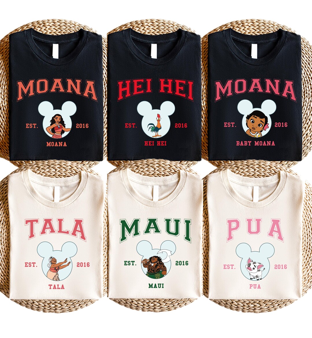 Disney Princess Moana Characters Shirt, Disneyland Moana Shirt, Moana ...