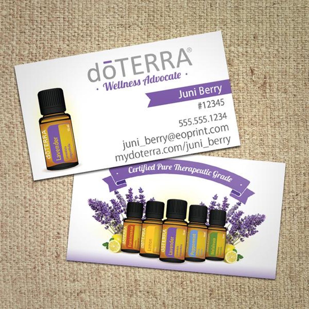 Doterra Banner Business Cards Printed & Shipped to You Free Shipping - Etsy