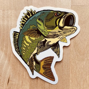Largemouth Bass Sticker - Etsy