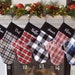 Personalized Red and Black Plaid Stocking Monogrammed Red Plaid ...