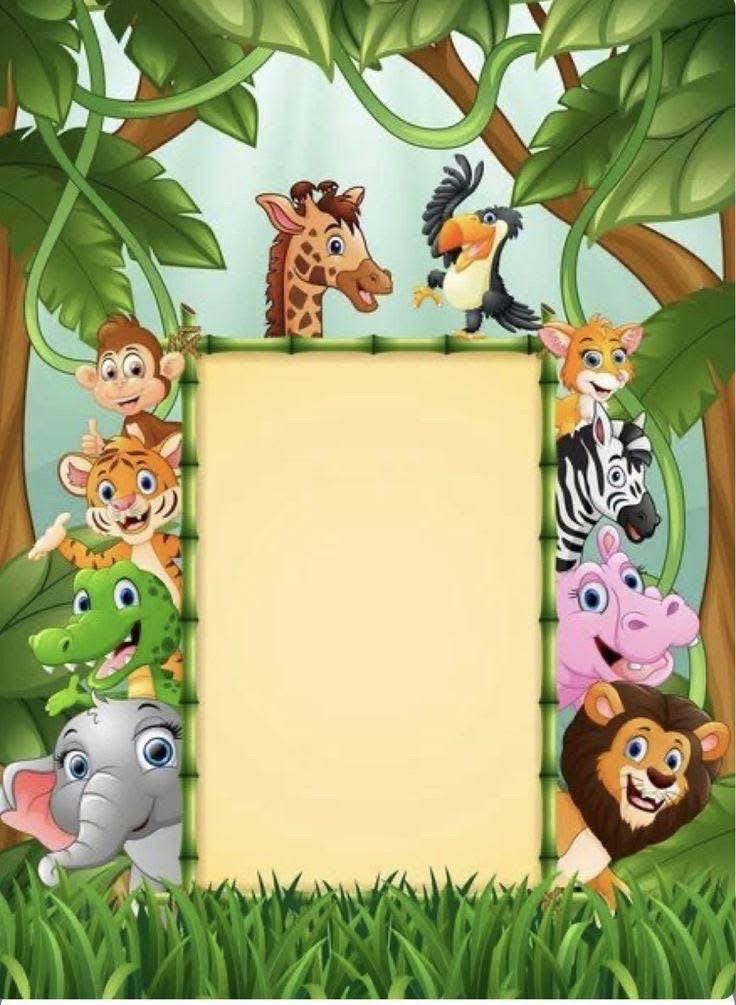 Animal Frame and Note Template - Etsy