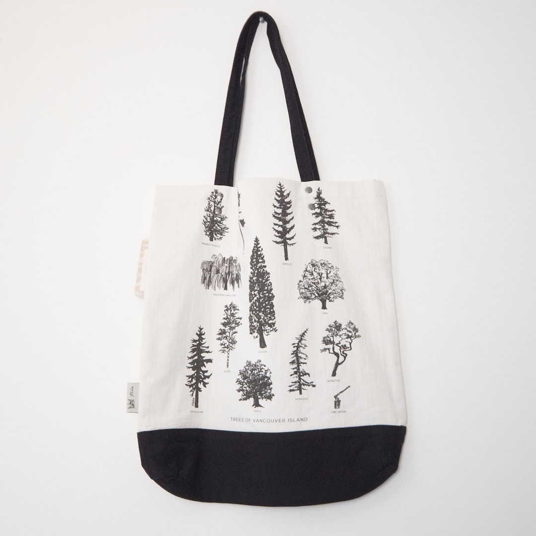 Tree Species on Organic Cotton Tote Bag, Made in Canada, Spruce Tree ...