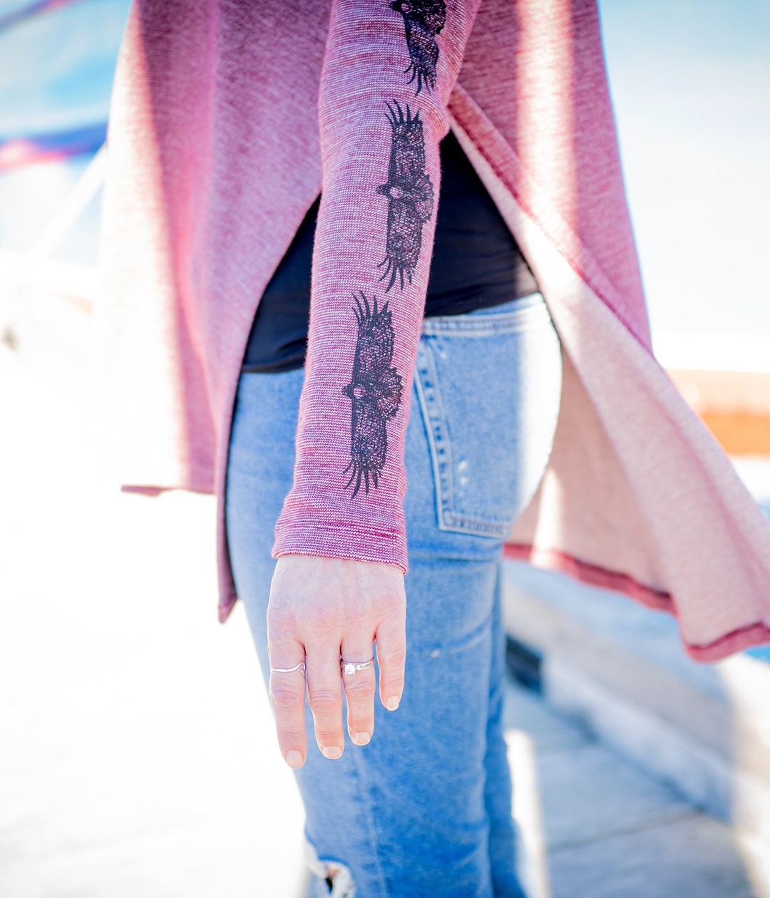 Hawks Sleeves Ocean Poncho - Etsy