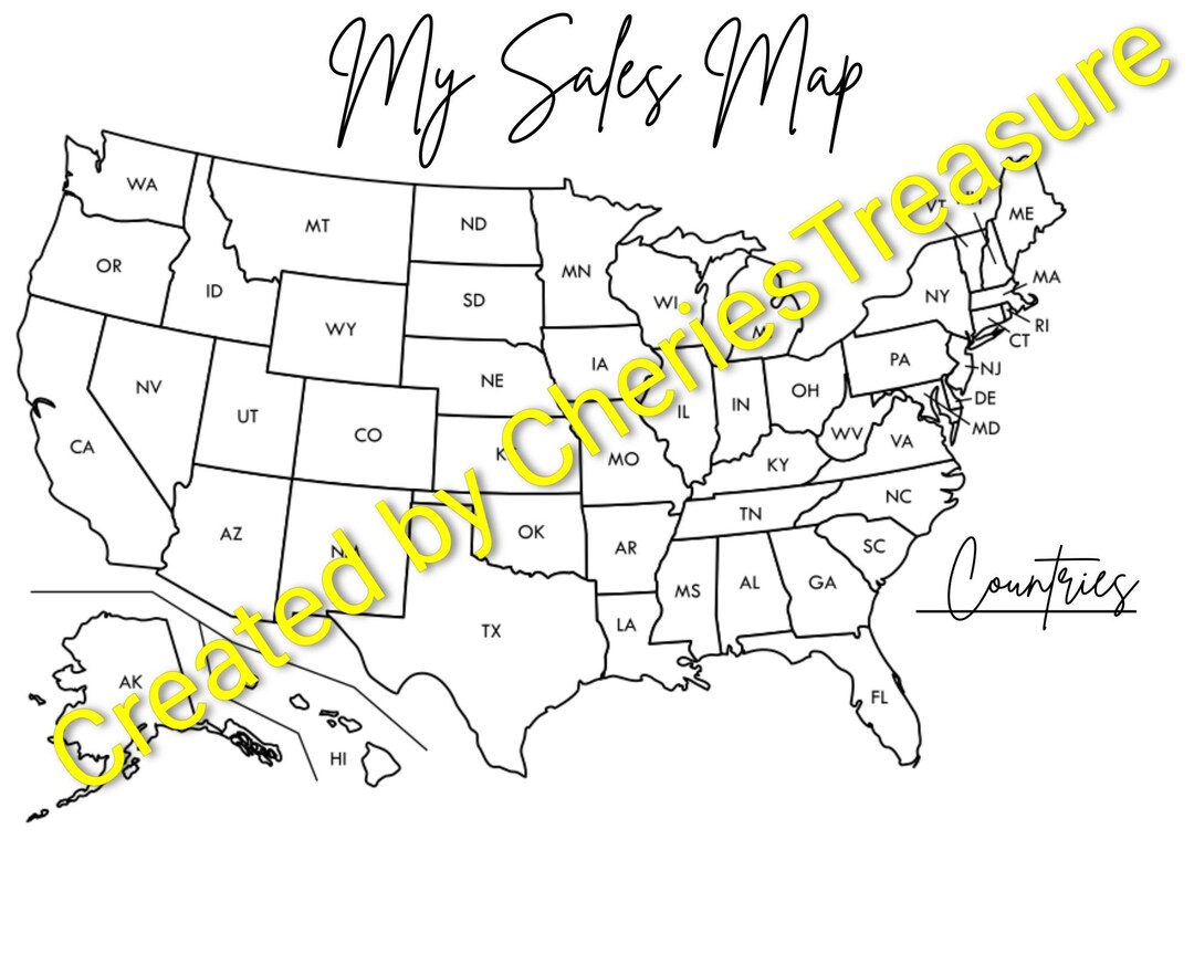 Digital Download "my Sales Map" - Etsy