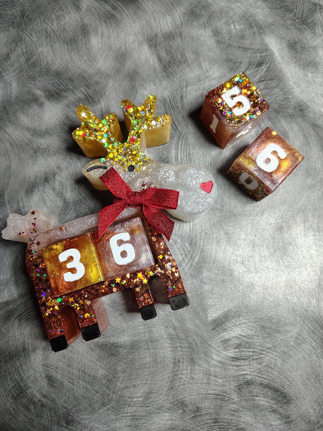 Reindeer Advent Countdown to Christmas Decor - Etsy