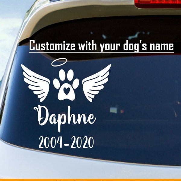 Memorial Dog Decal for Car Window - Etsy