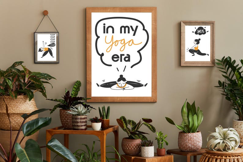 3 Yoga Poster Bundle Yoga Poses, Yoga Wall Art, Yoga Poses Art, Yoga ...