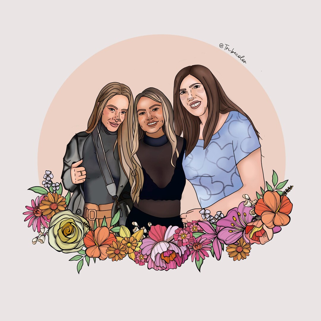 Personalized Portrait, Anniversary, Holiday Gift, Christmas Gift ...