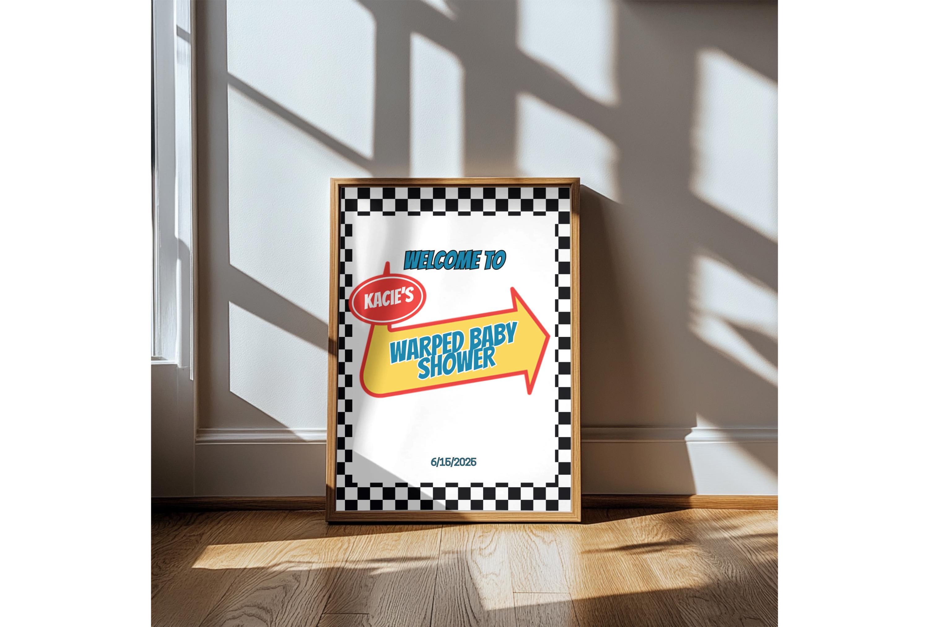 Editable Welcome Sign for Warped Tour Baby Shower | Gender Neutral Pop ...