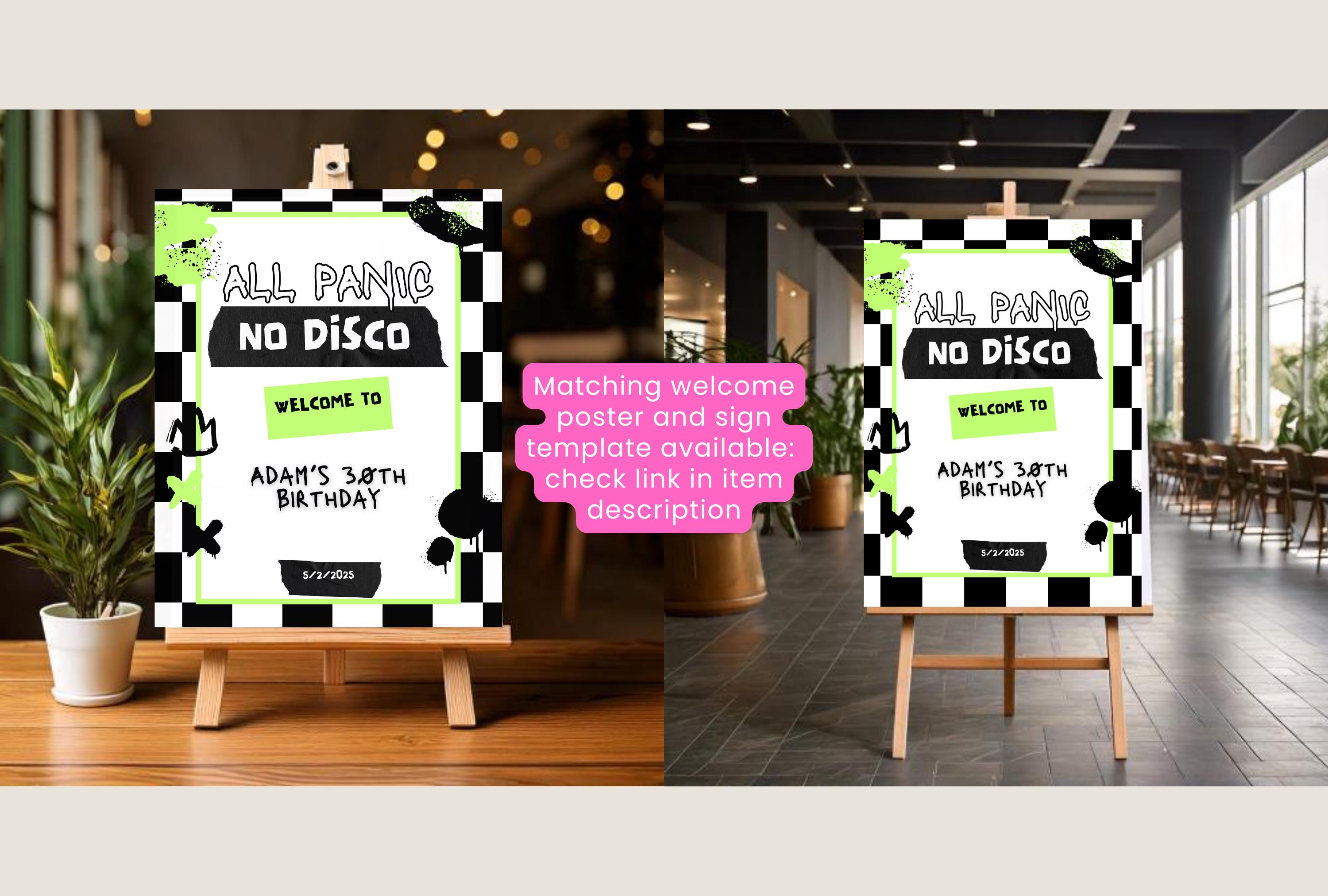 Elder Emo Birthday Invitation, 30th 40th Birthday Warped Pop Punk ...