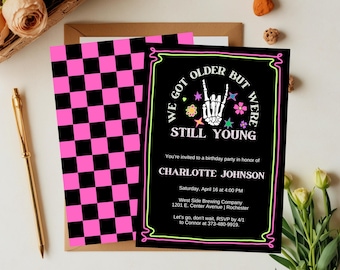 Editable Elder Emo 01 Invitation Template Thirtieth Birthday Invite ...