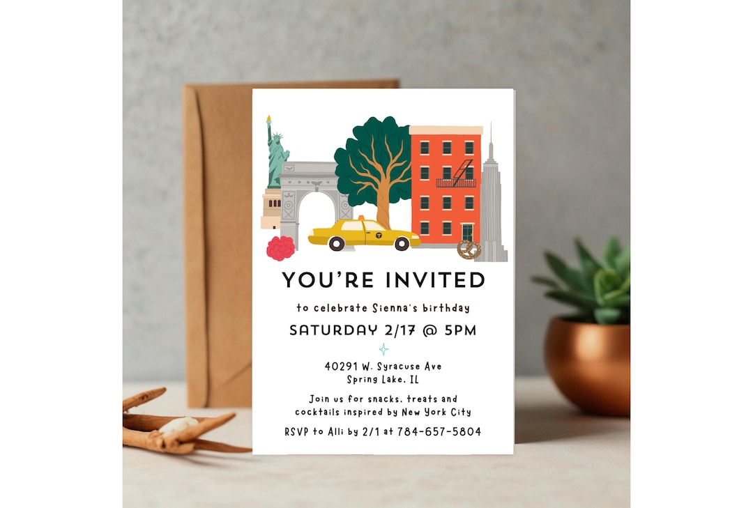 Printable Sex and the City Themed Party Invitation | Minimalist ...